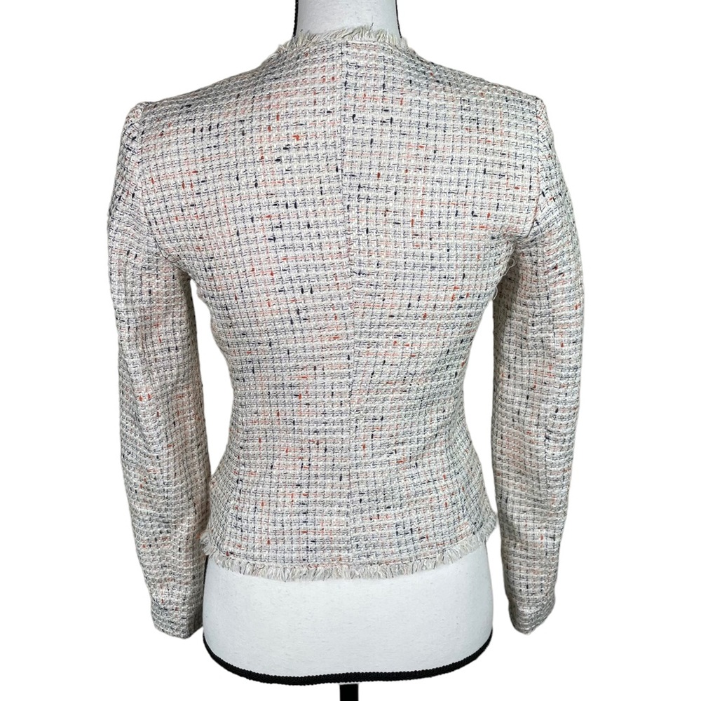 Mng Mango Boucle Tweed Biker Blazer - Gem